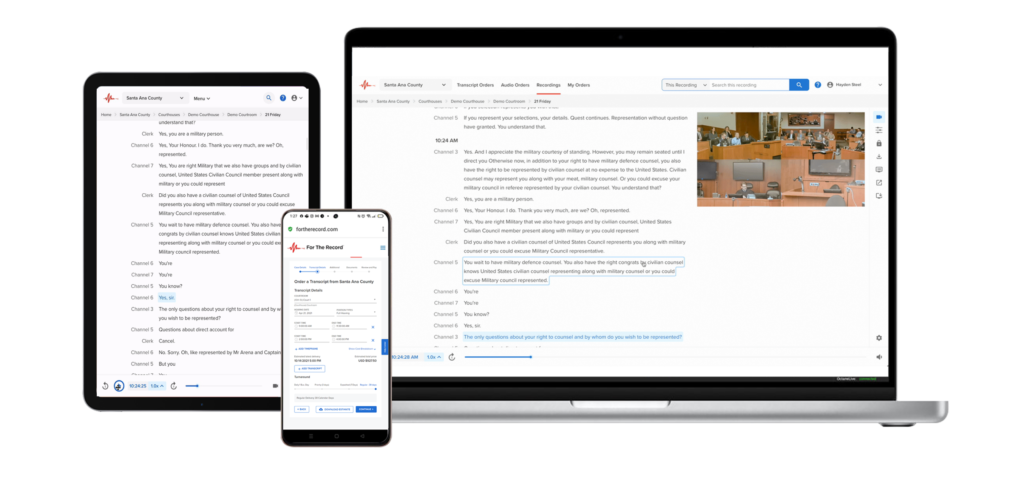 FTR RealTime | Accurate, instant, and searchable digital court records