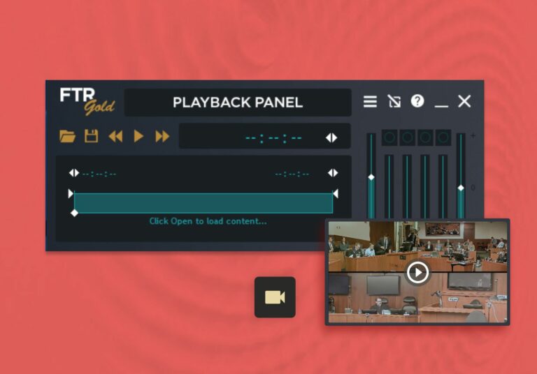 Court audio/video playback & transcript production | FTR Player