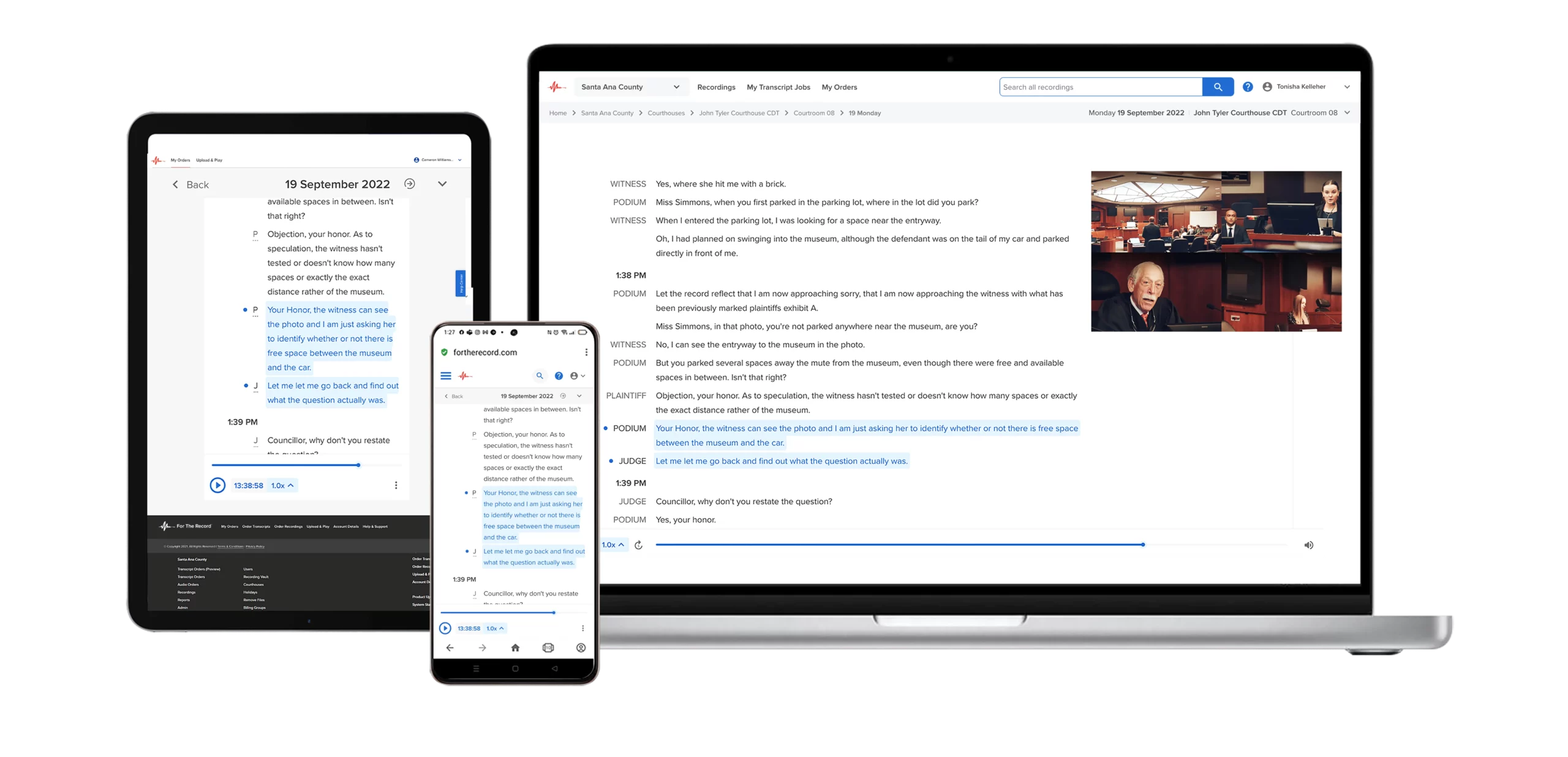 FTR RealTime | Accurate, instant, searchable digital court records